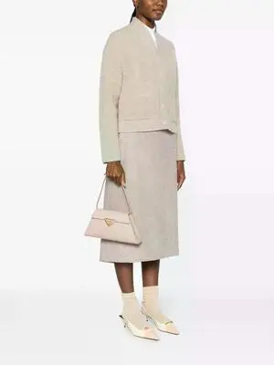 Prada Triangle-logo Leather Shoulder Bag - Pink