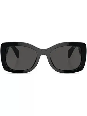 Prada Logo-lettering Square Sunglasses - Black