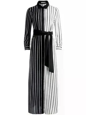 Alice + Olivia Chassidy Striped Maxi Shirtdress