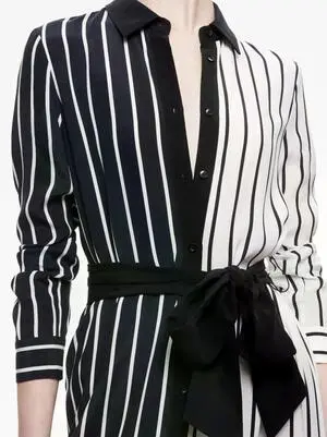 Alice + Olivia Chassidy Striped Maxi Shirtdress