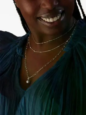 Monica Vinader Triple Beaded Chain Necklace