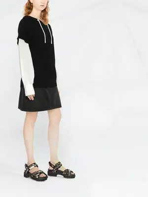 Max & Moi Two-tone Drawstring Hoodie