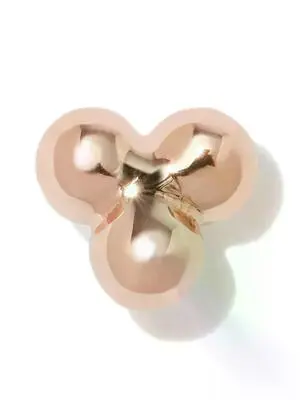 MARIA TASH 18kt Rose Gold Three Ball Trinity Earring Pink