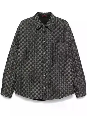 Gucci Gg Jacquard Reversible Shirt - Grey