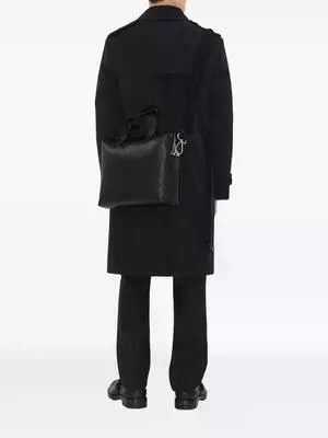Burberry Check Embossed Leather Briefcase