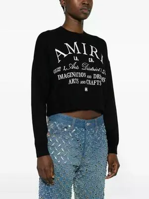 Amiri Logo-embroidered Cotton Jumper