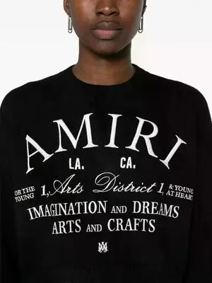 Amiri Logo-embroidered Cotton Jumper