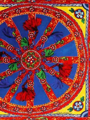 Dolce & Gabbana Medium Carretto-print Velvet Cushion