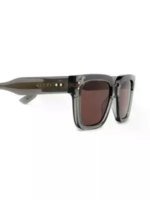 Gucci Logo-print Square-frame Sunglasses