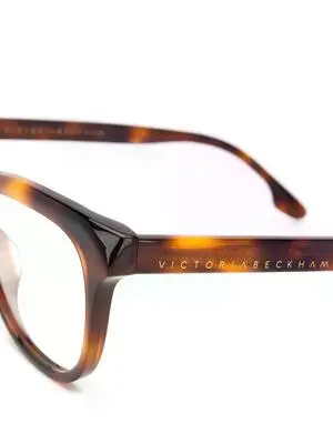 Victoria Beckham Rectangular Tortoiseshell Eyeglasses