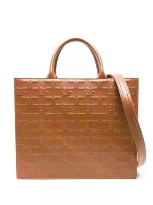 Elisabetta Franchi Monogram Embossed Tote Bag