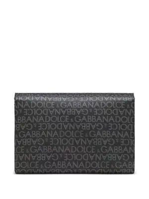 Dolce & Gabbana Logo-print Leather Shoulder Bag - Black