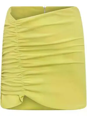 NINEMINUTES Draped Mini Skirt - Green