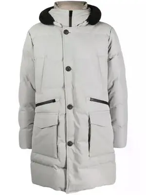 Woolrich Button-fastening Hooded Down Jacket - Neutrals