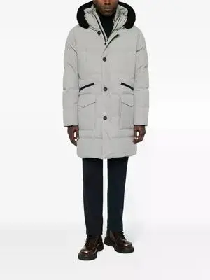 Woolrich Button-fastening Hooded Down Jacket