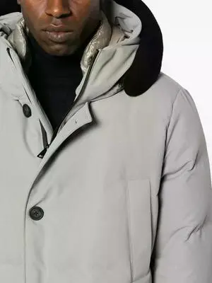 Woolrich Button-fastening Hooded Down Jacket