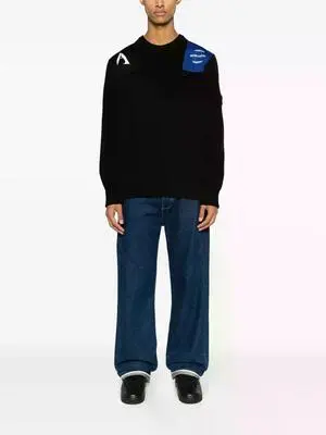 Raf Simons X Fred Perry Patch-details Wool Jumper