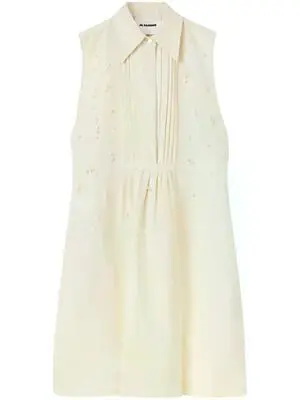 JIL SANDER Pearl-embroidered Shirt Dress