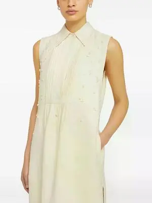 JIL SANDER Pearl-embroidered Shirt Dress