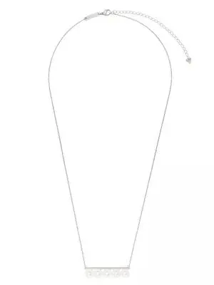 TASAKI 18kt White Gold Balance Signature Necklace - Silver