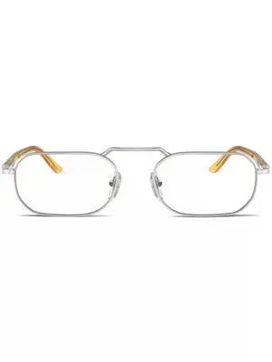Persol Geometric Frame Glasses - Silver