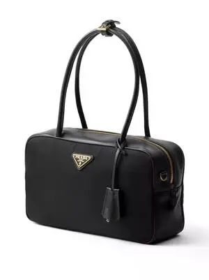 Prada Re-nylon And Leather Tote Bag - Black