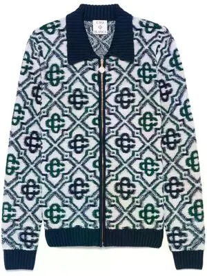 Casablanca Monogram-jacquard Cardigan