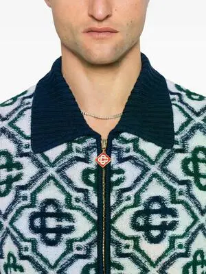 Casablanca Monogram-jacquard Cardigan