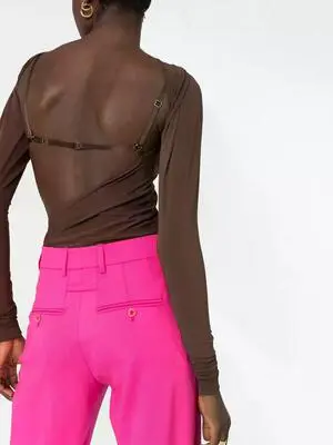 Jacquemus Asymmetric Cropped Bodysuit