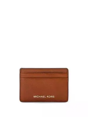 Michael Kors Grained-leather Card Holder - Brown