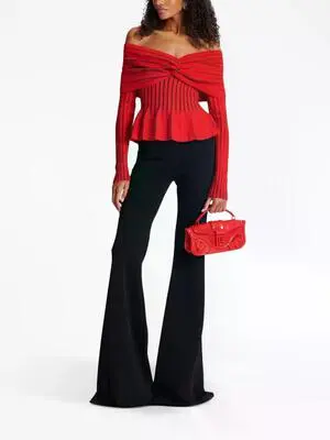 Balmain Knotted Off-shoulder Top