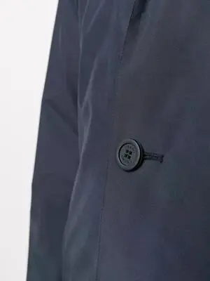 Herno Point-collar Button-through Coat - Blue