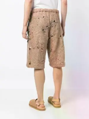 VITELLI Distressed Open-knit Shorts