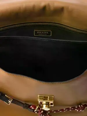 Prada Large Soft Sound Shoulder Bag - Brown