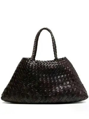 Dragon Diffusion Big Santa Croce Braided Woven Clutch Bag - Brown
