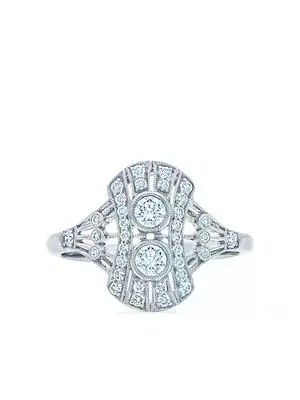 Kwiat 18kt White Gold Diamond Splendor Petite Filigree Ring - Silver
