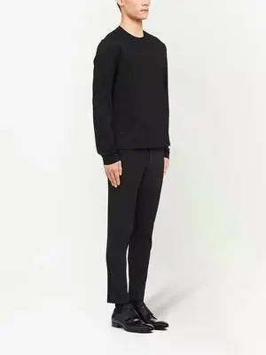 Prada Embroidered Logo Long-sleeve T-shirt