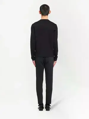 Prada Embroidered Logo Long-sleeve T-shirt