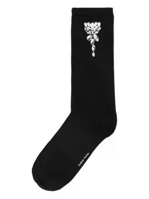 Simone Rocha Embellished Crew Socks - Black