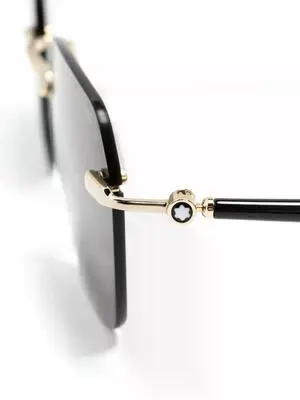 Montblanc Rimless Square-frame Sunglasses - Black
