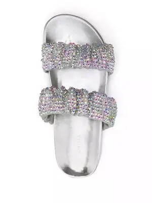 LE SILLA Pool Side Embellished Calf Leather Sandals