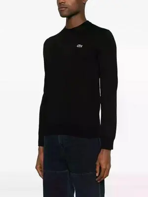 Lacoste Crocodile-patch Sweater - Black
