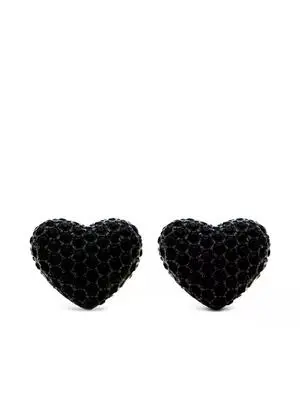 Marc Jacobs The Pavé Balloon Heart Earrings - Black
