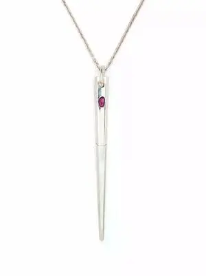 PARTS OF FOUR Big Spike Pendant Necklace - Silver