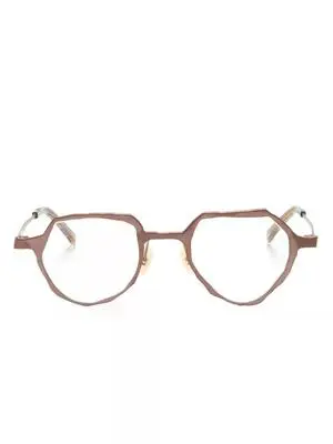MASAHIROMARUYAMA Geometric-frame Glasses - Brown