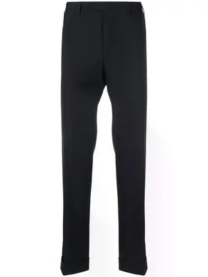 Canali Straight-leg Wool Tailored Trousers - Blue