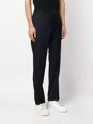 Canali Straight-leg Wool Tailored Trousers - Blue