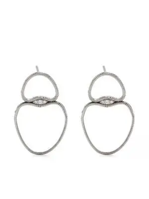 Fernando Jorge 18kt White Gold Fluid Diamond Earrings - Silver
