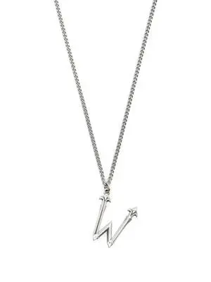 Emanuele Bicocchi Alphabet Pendant Necklace - Silver