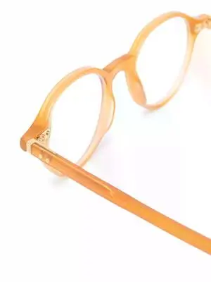 LESCA Round-frame Glasses - Brown